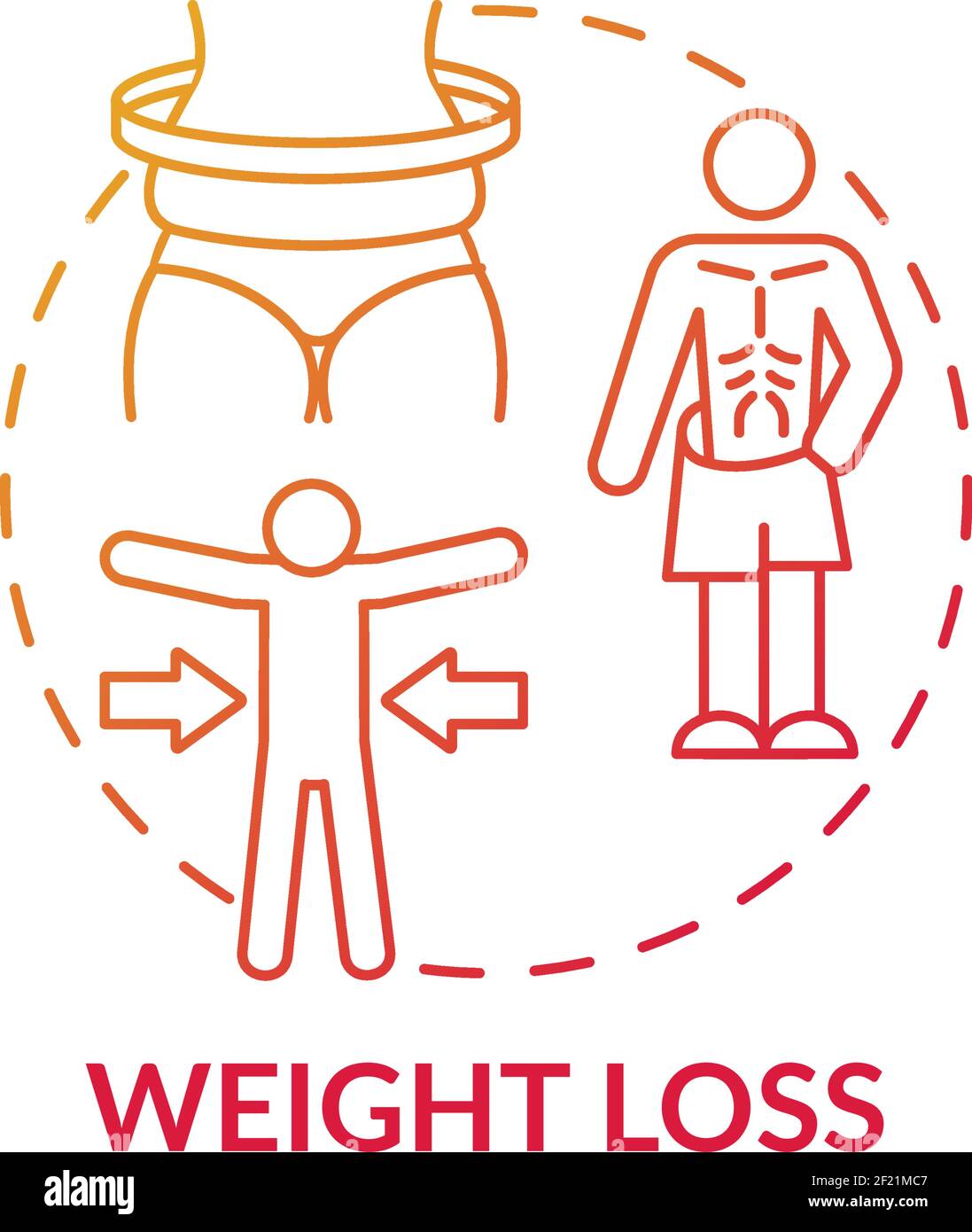 Weight loss concept icon Stock Vector Image & Art - Alamy