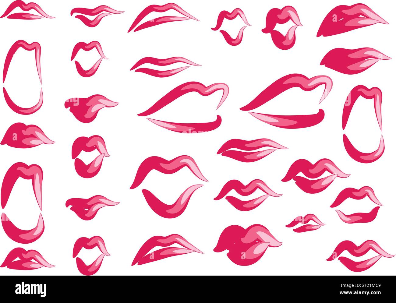 vector design lips leaf set background Stock Vector Image & Art - Alamy