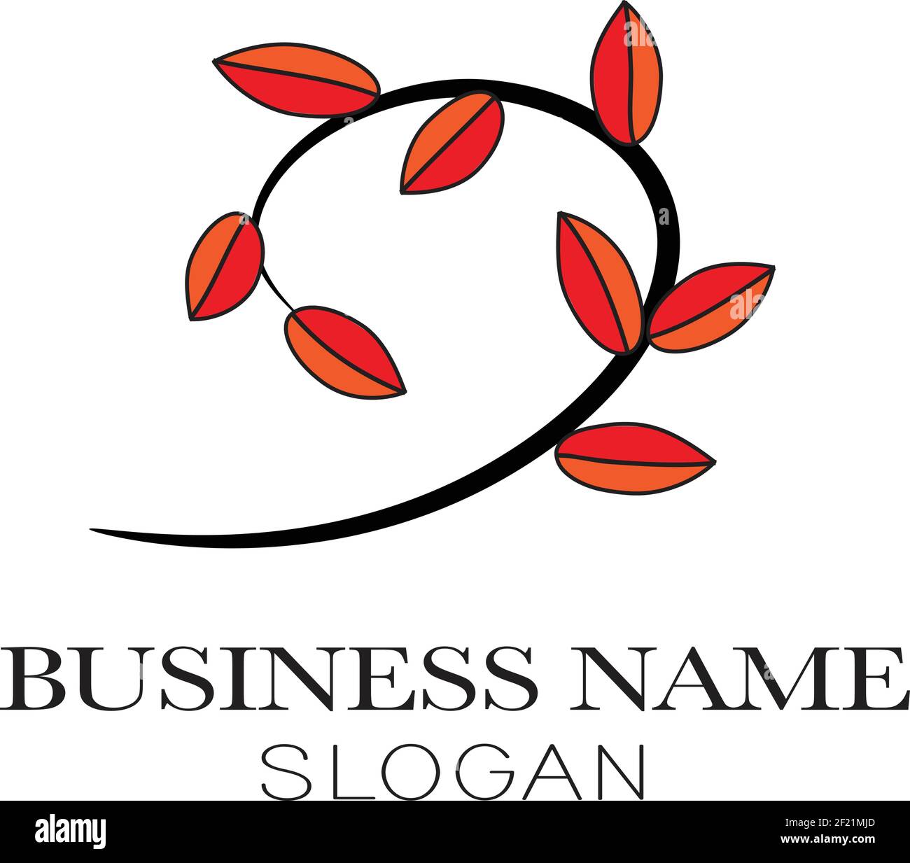 vector red leaf design icon sign logo Stock Vector Image & Art - Alamy