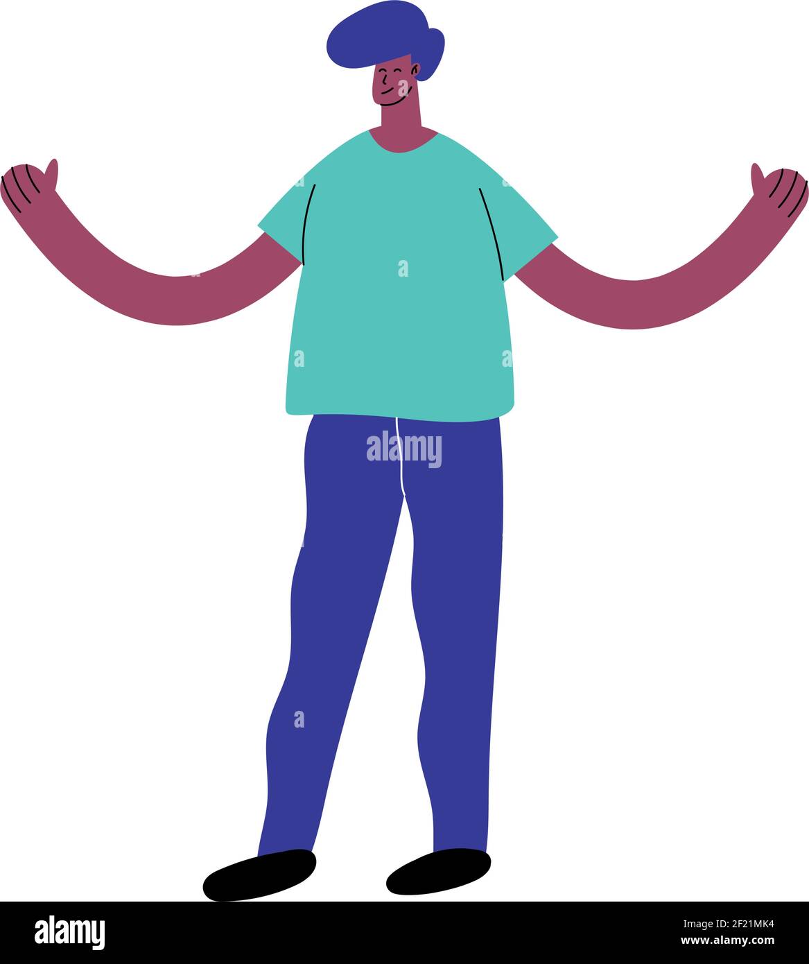 afro man standing character icon Stock Vector Image & Art - Alamy