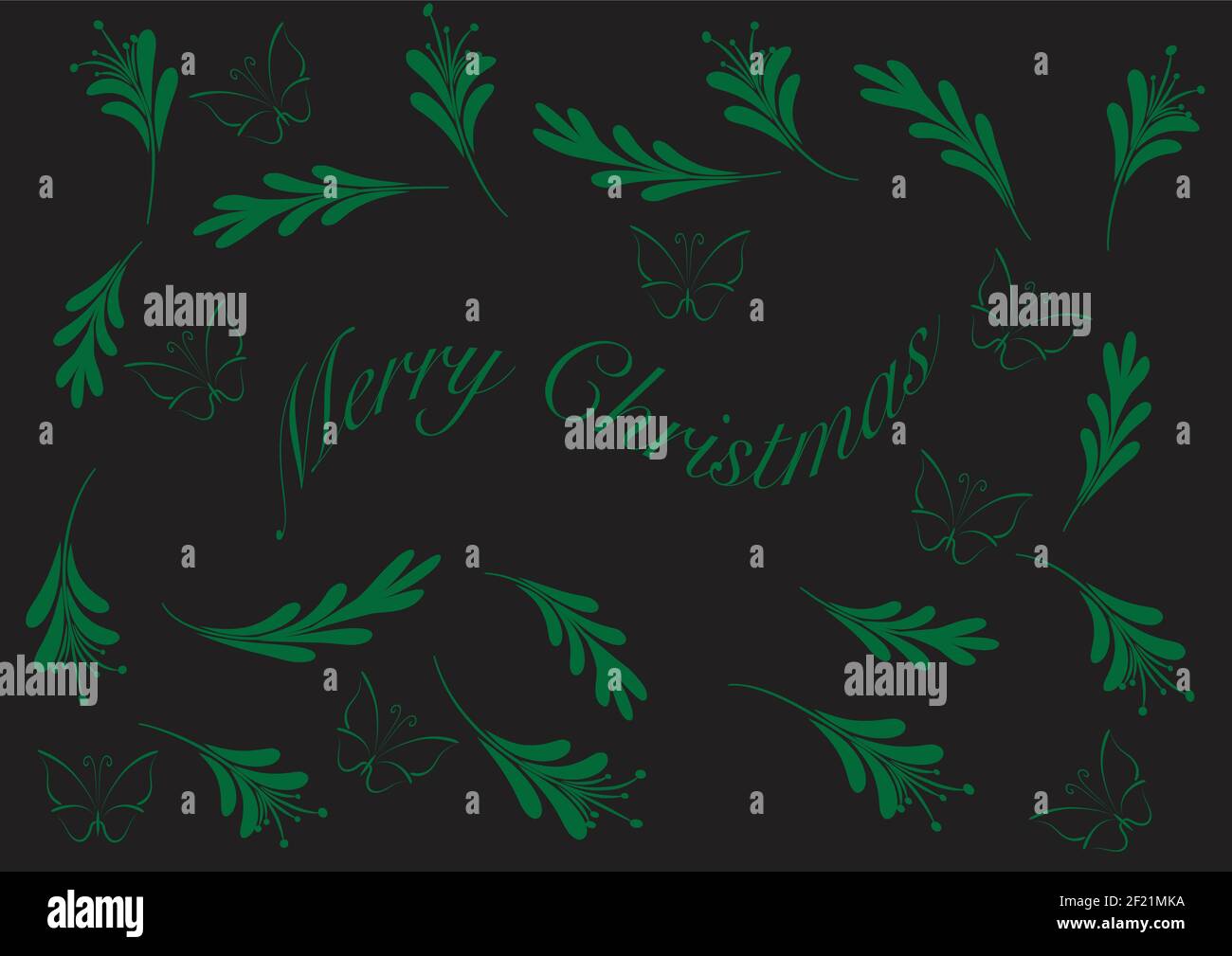 vector drawing Christmas leaf design background Stock Vector Image ...