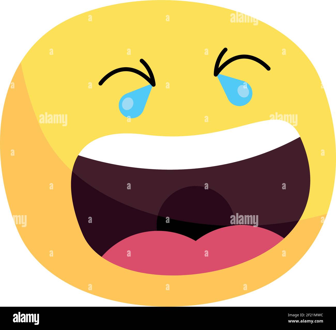 laughing moji face comic icon Stock Vector Image & Art - Alamy