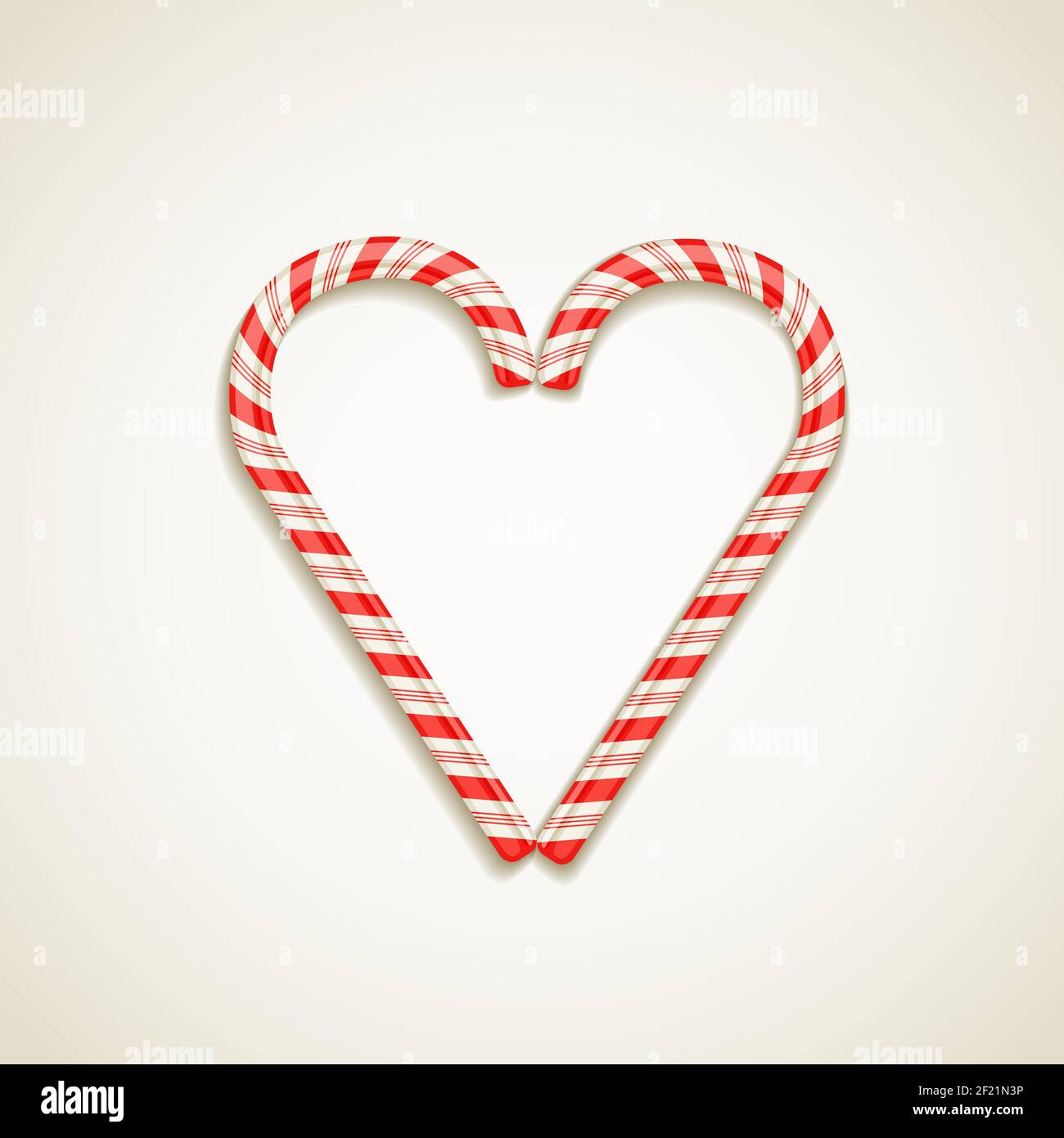 candy canes shape of heart vector illustration love concept Stock ...