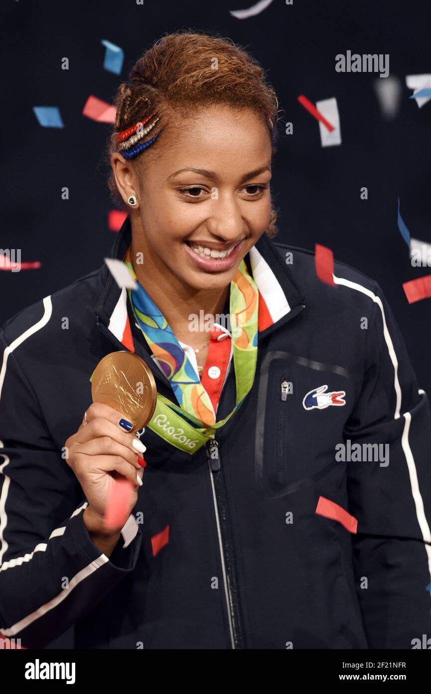 French gold medalist in boxing Estelle Mossely during the Medals party ...