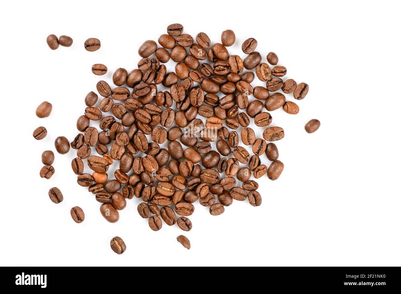 Coffee beans. Middle roasted coffee beans. Isolated on white background ...