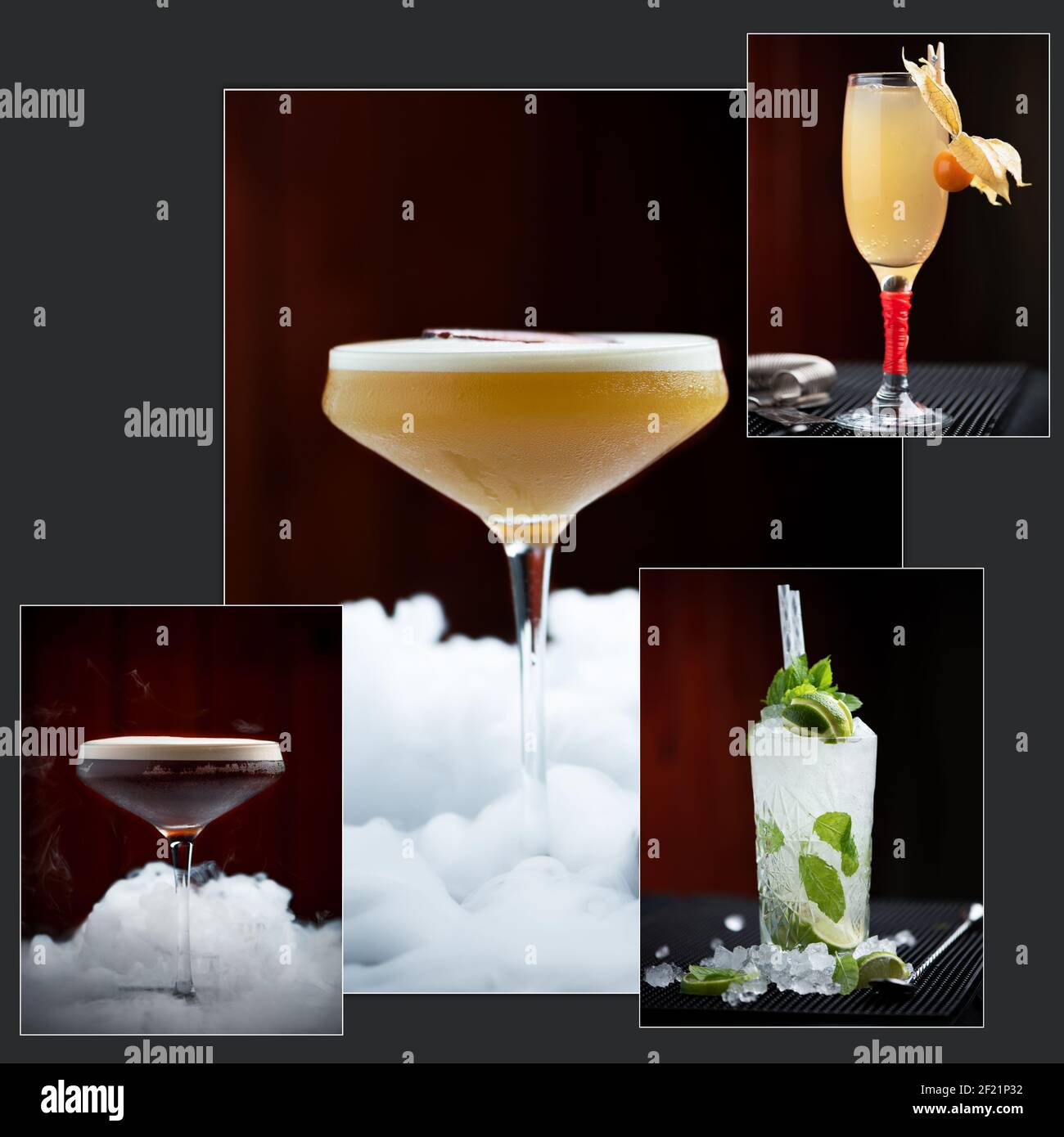 Cocktails collage hi-res stock photography and images - Alamy