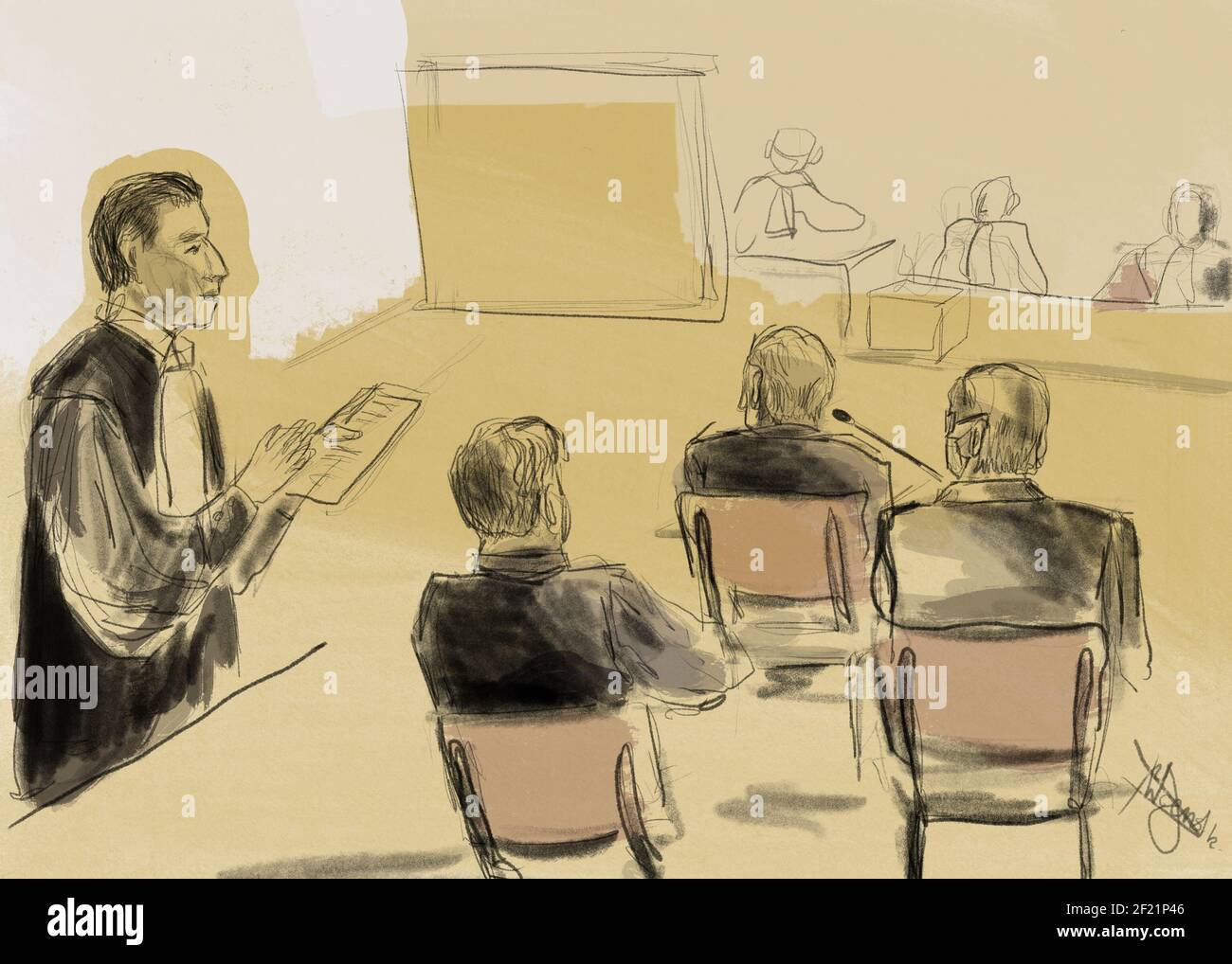 Court sketch trial hi-res stock photography and images - Alamy