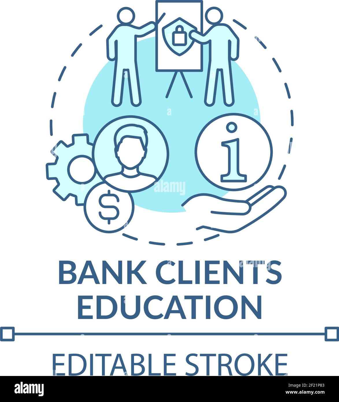 Bank clients education concept icon Stock Vector Image & Art - Alamy