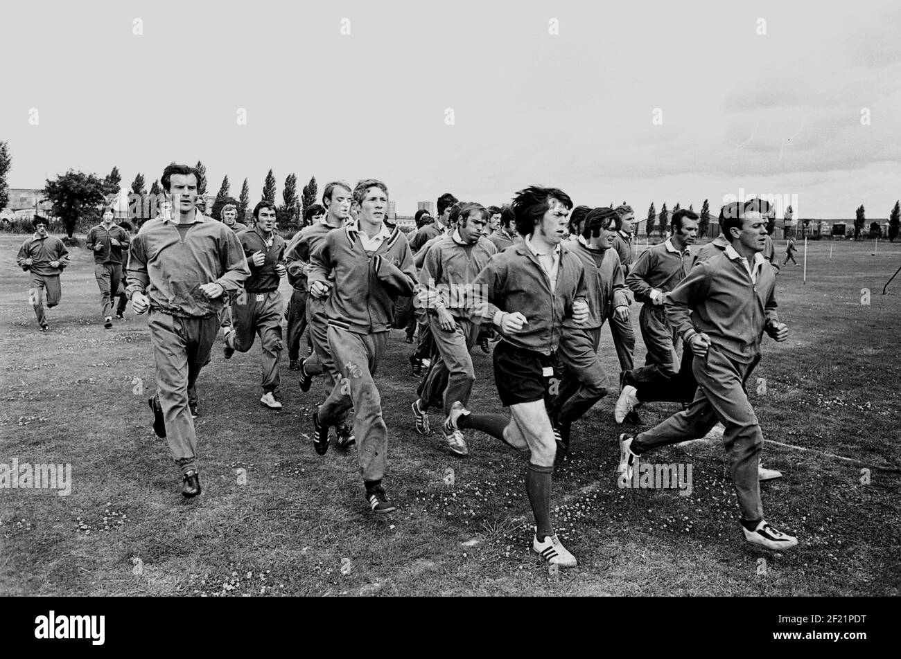 Leeds United training 1971 Stock Photo - Alamy