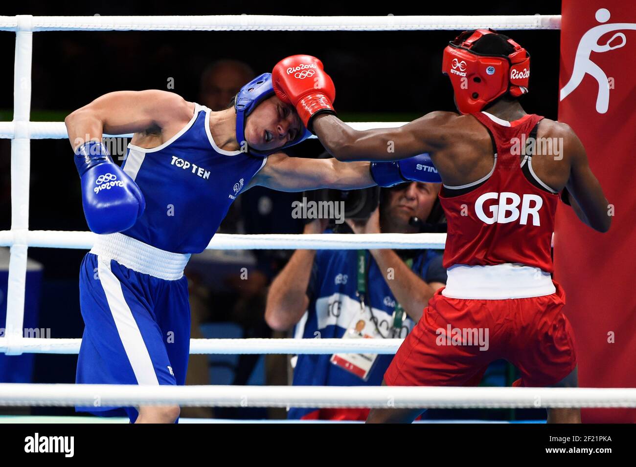 France's Sarah Ourahmoune competes and wins Silver Medal in Boxing ...