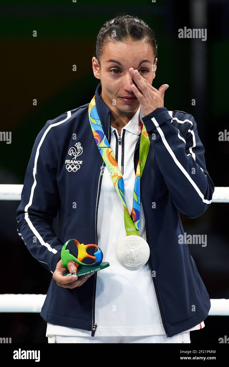 France's Sarah Ourahmoune competes and wins Silver Medal in Boxing ...