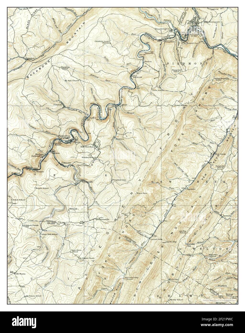 Elk Garden, West Virginia, map 1919, 1:62500, United States of America ...
