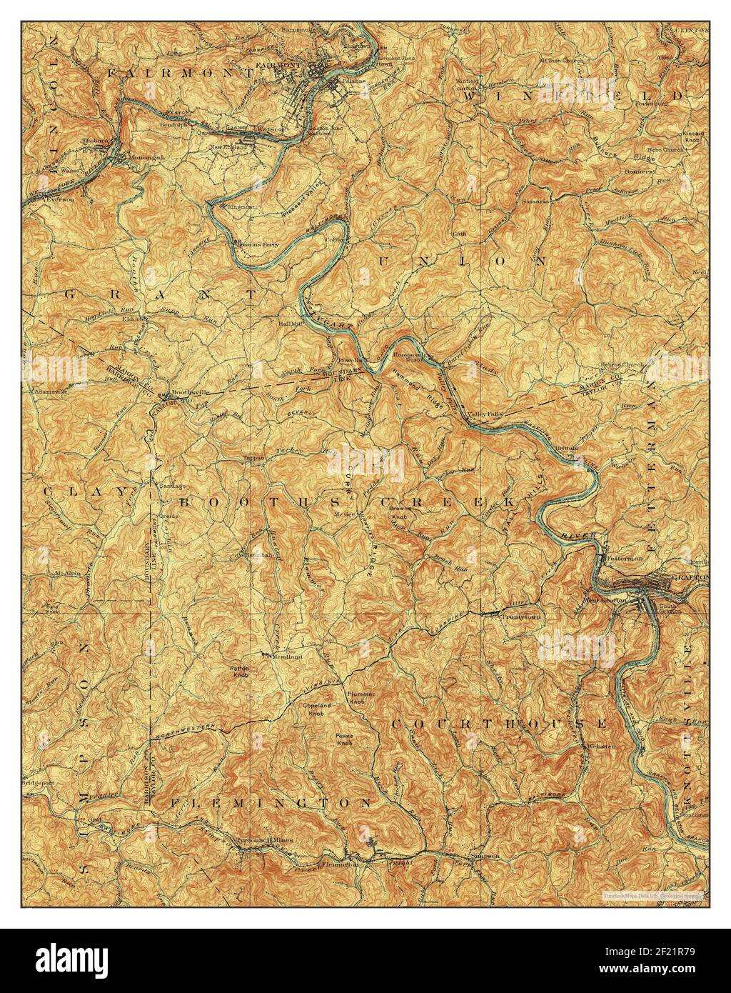 Fairmont Virginia Map High Resolution Stock Photography and Images - Alamy