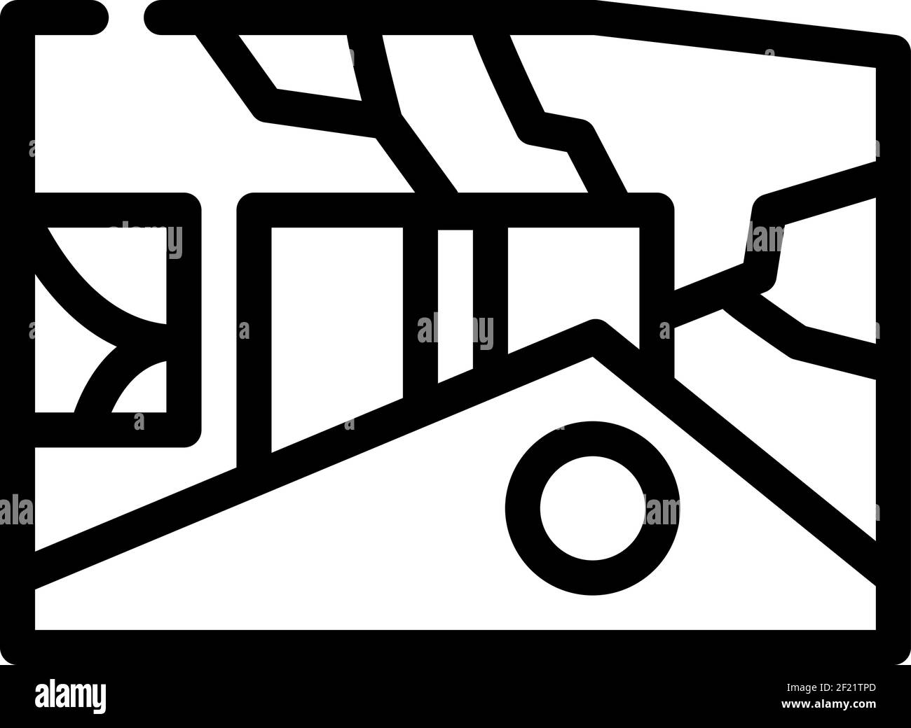 ruined house line icon vector illustration line Stock Vector Image ... ruined house line icon vector illustration line Stock Vector Image ...