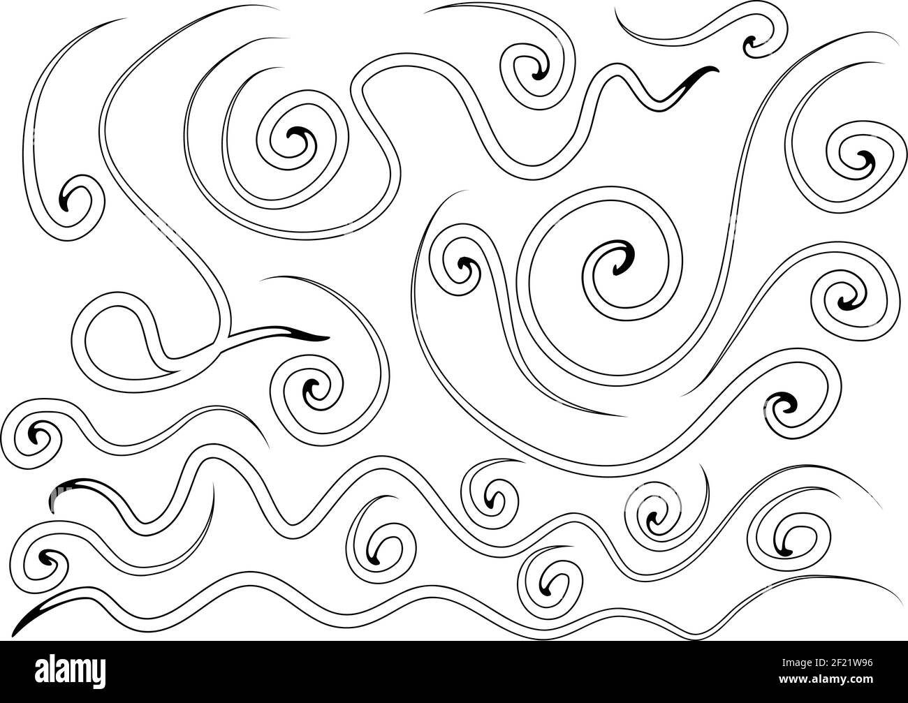 Calligraphic decorative elements with lines Stock Vector Image & Art ...