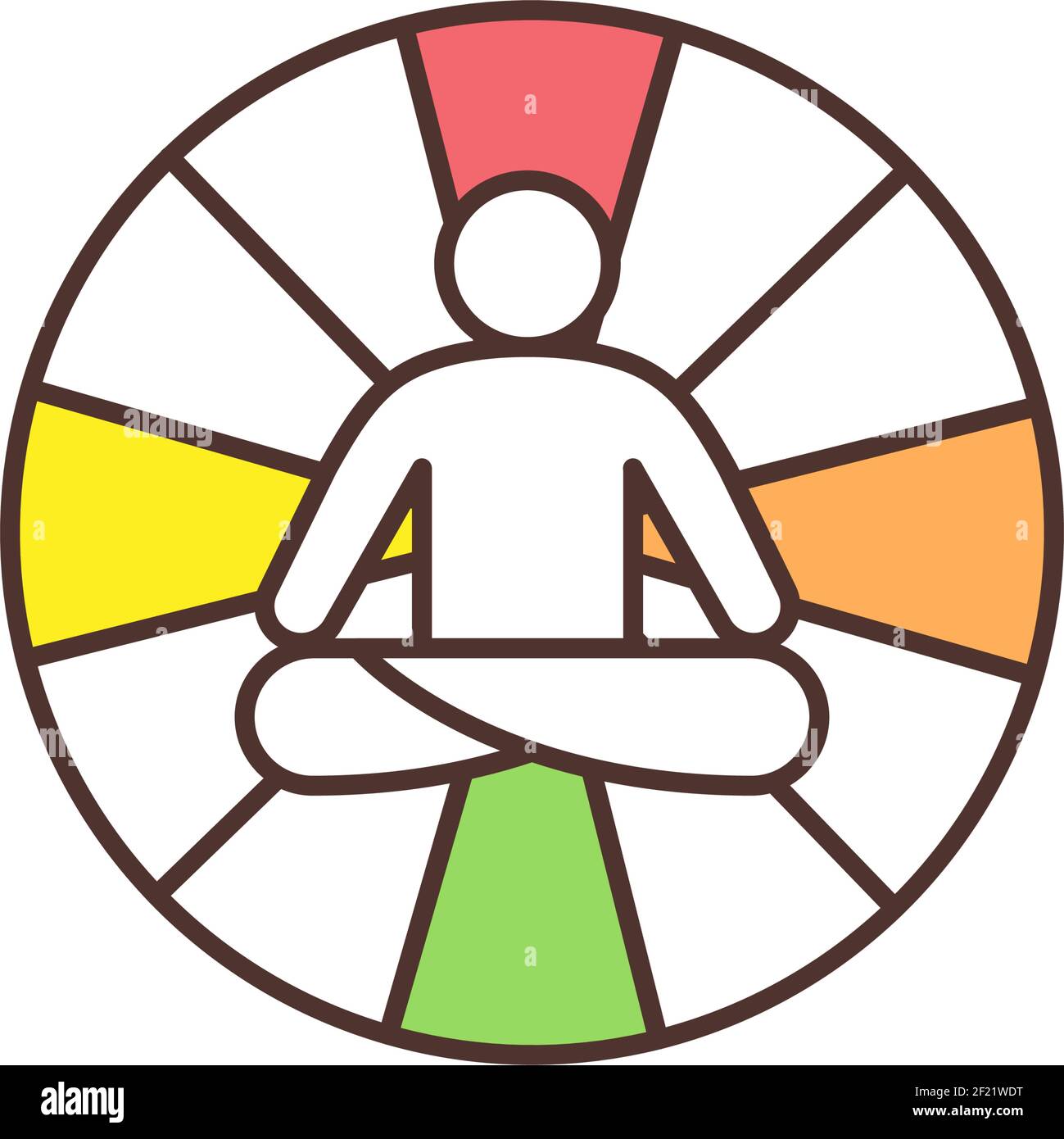 Mandala color line icon Cut Out Stock Images & Pictures - Alamy