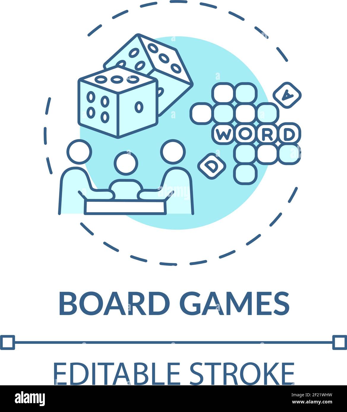Board games linear icon Cut Out Stock Images & Pictures - Alamy