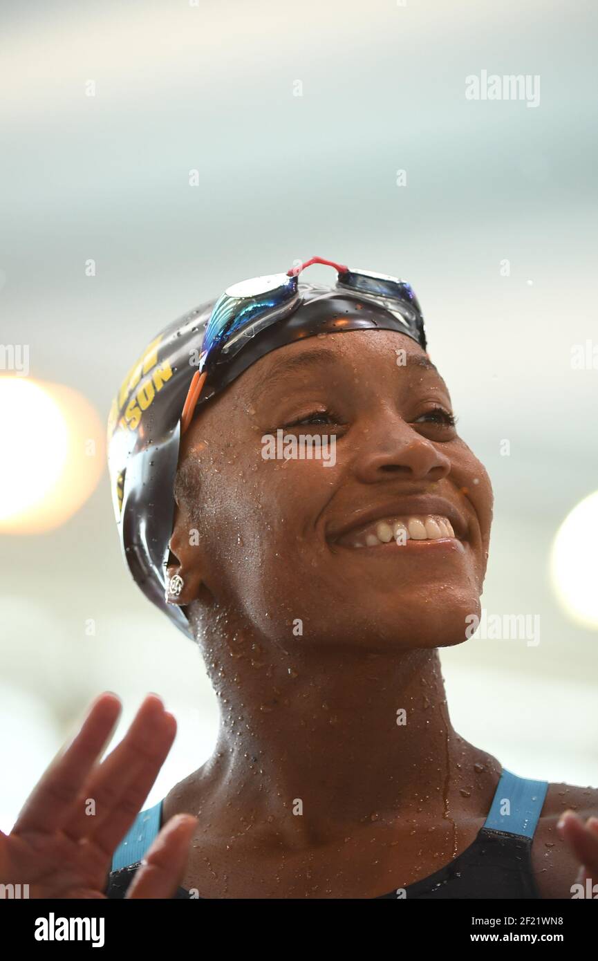 Alia Atkinson (JAM) competes on Women's 100 m Individual Medley during ...