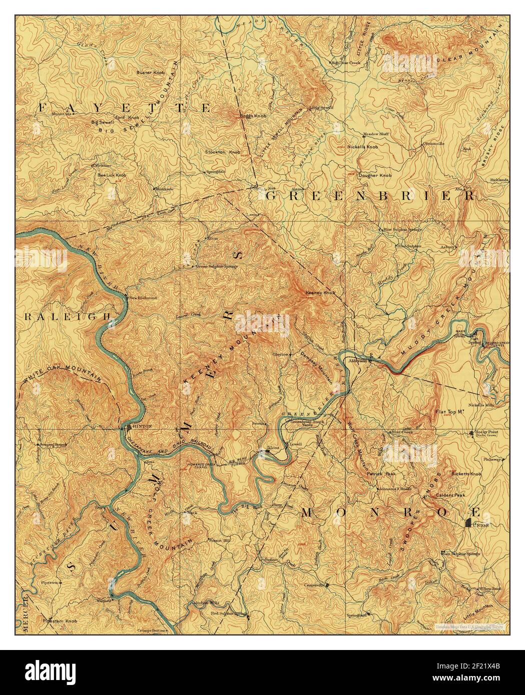 Map of hinton virginia hi-res stock photography and images - Alamy