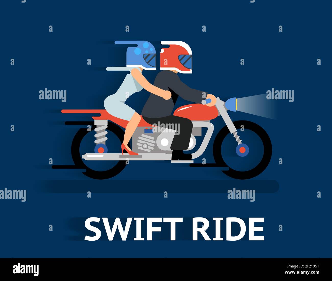 Woman passenger motorbike Stock Vector Images - Alamy