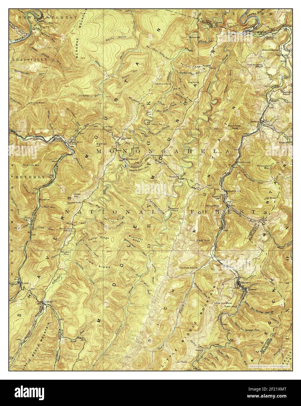 Horton, West Virginia, map 1924, 1:62500, United States of America by ...