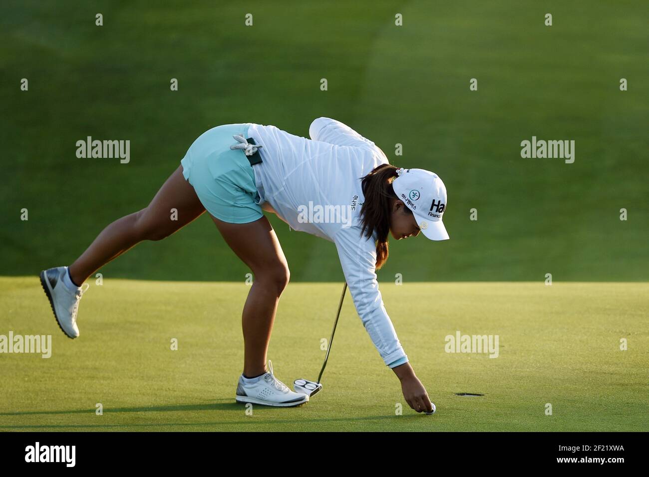 Korea's Minjee Lee competes during the Rolex Pro-Am of LPGA Evian ...