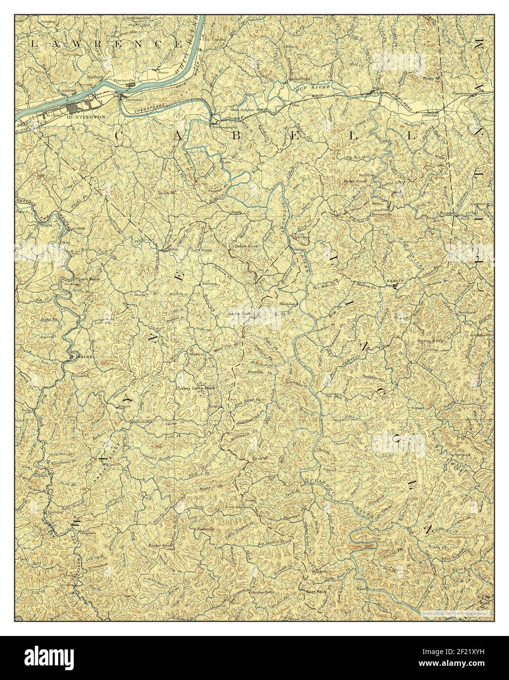 Huntington West Virginia Map High Resolution Stock Photography and ...