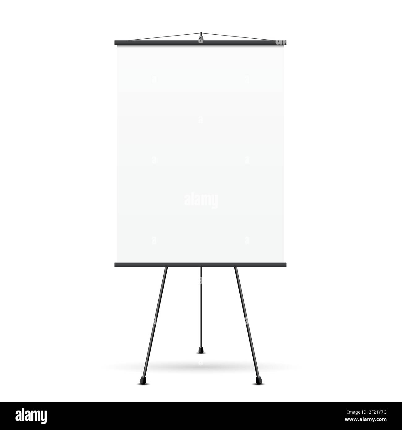 Blank presentation screen. White board for business, empty paper ...