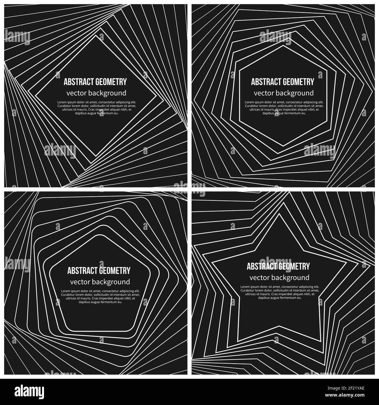 Abstract vector background with simple geometric shapes in linear style ...