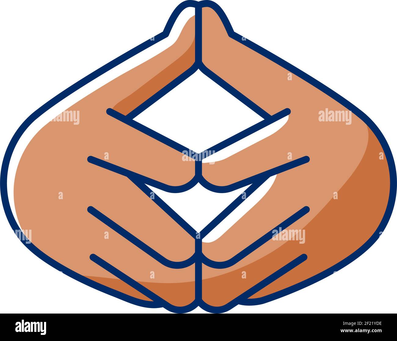 Steeple hand gesture RGB color icon Stock Vector Image & Art - Alamy
