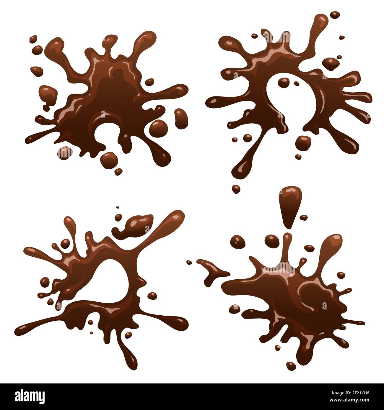 Vector flowing chocolate drops Stock Vector Images - Alamy