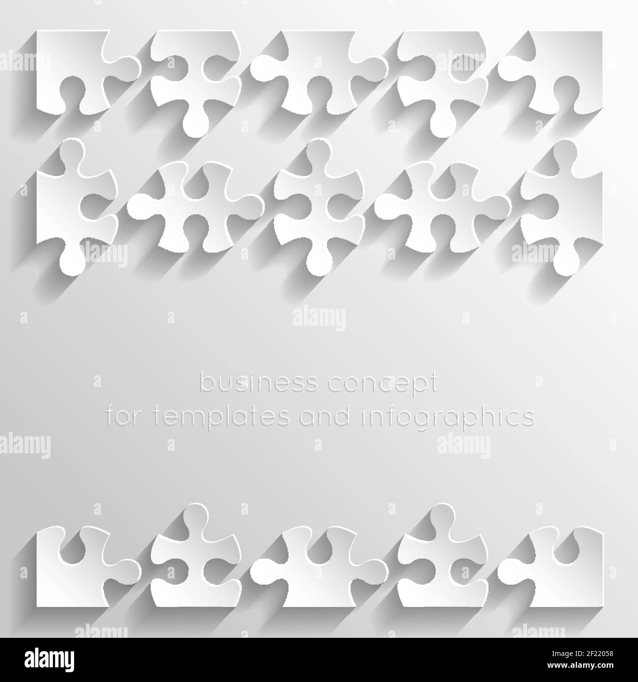 Paper puzzles for business concept, templates and infographics Stock ...