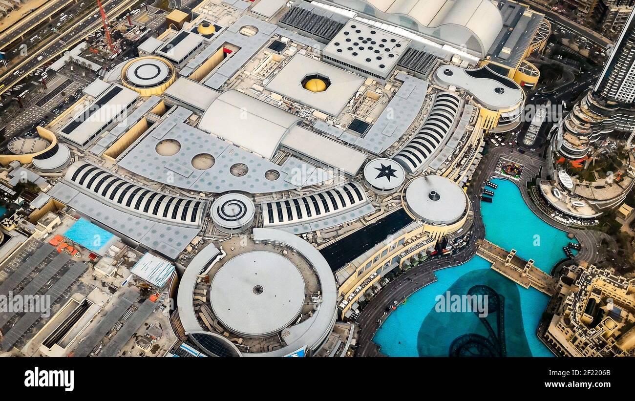 DUBAI, UNITED ARAB EMIRATES - Mar 12, 2017: A view from the Burj ...