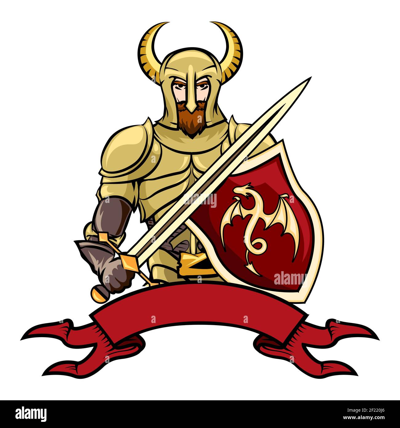 Cartoon Knight Shield