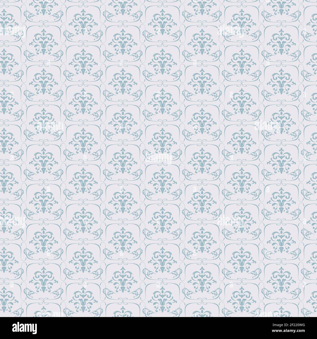 Vector Blue Seamless wallpaper pattern on light background. EPS10 ...