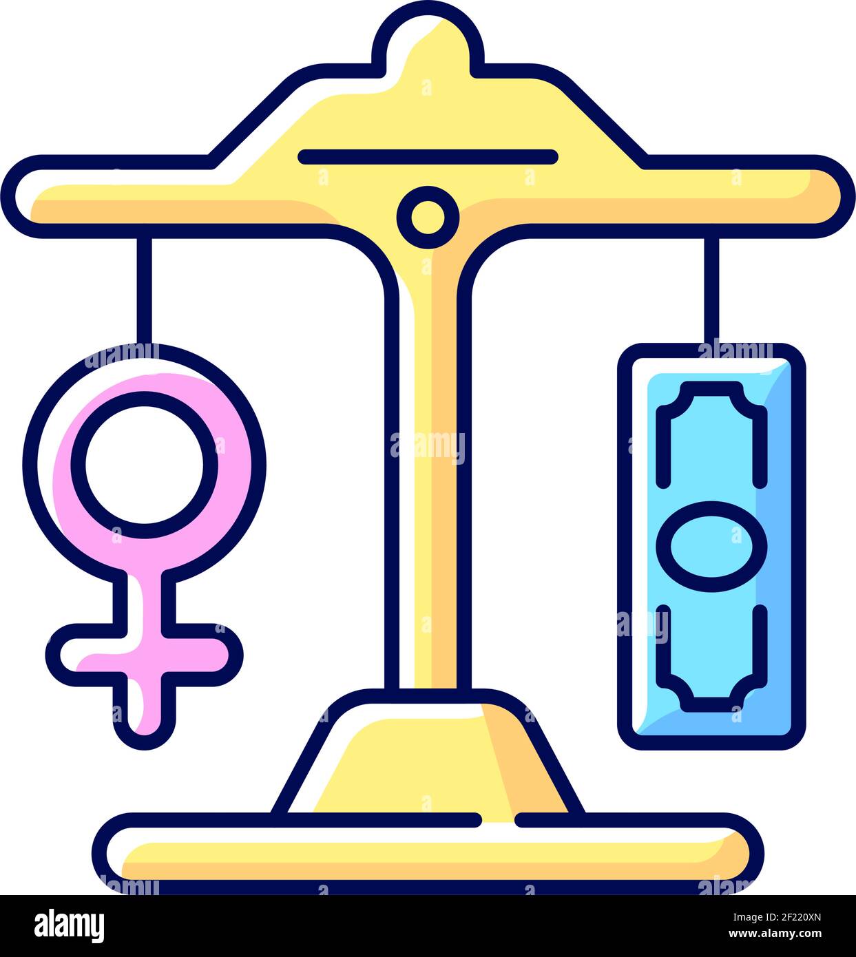 Equal pay RGB color icon Stock Vector Image & Art - Alamy