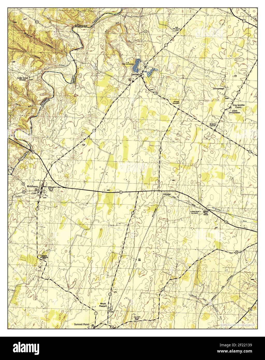 Middleway, West Virginia, map 1944, 1:31680, United States of America ...