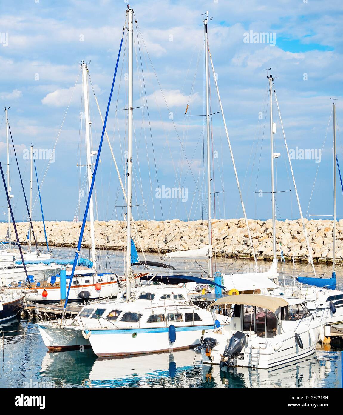 Seascape yachts marina pier Cyprus Stock Photo - Alamy