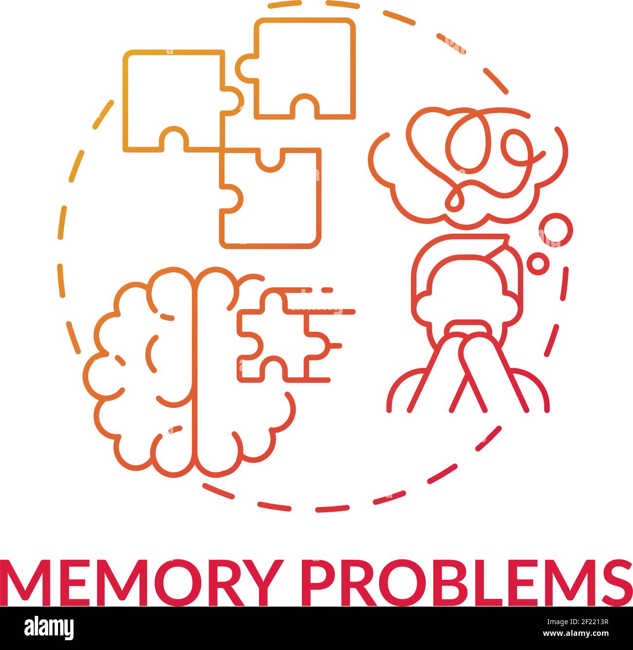Memory problems concept icon Stock Vector Image & Art - Alamy