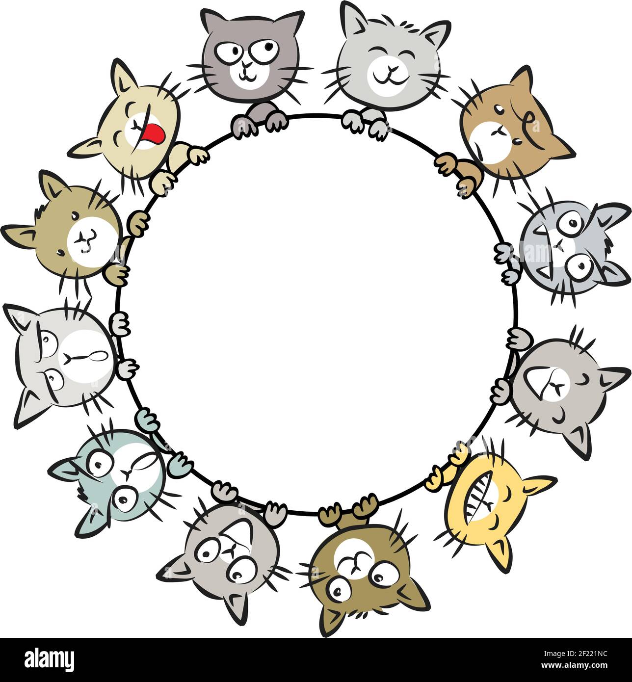 vector cartoon cat background Stock Vector Image & Art - Alamy