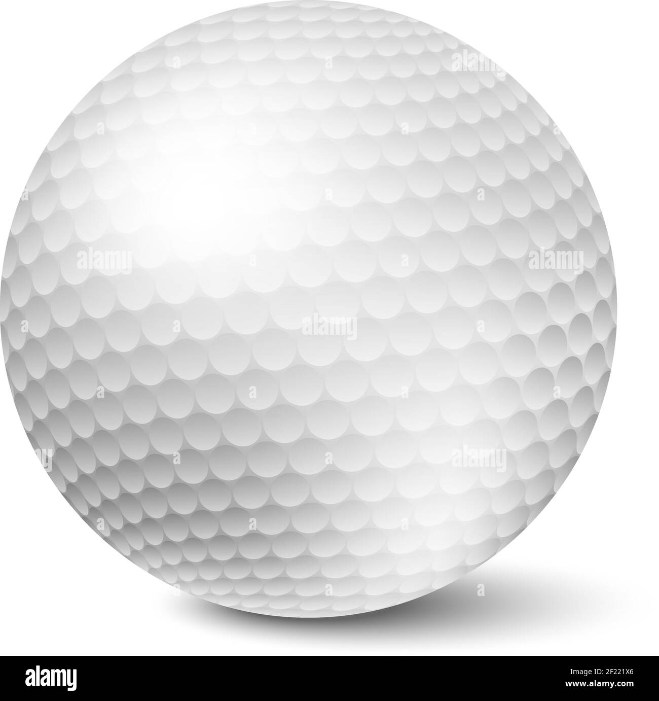 Vector Golf ball isolated on white background. EPS10 opacity. Editable ...