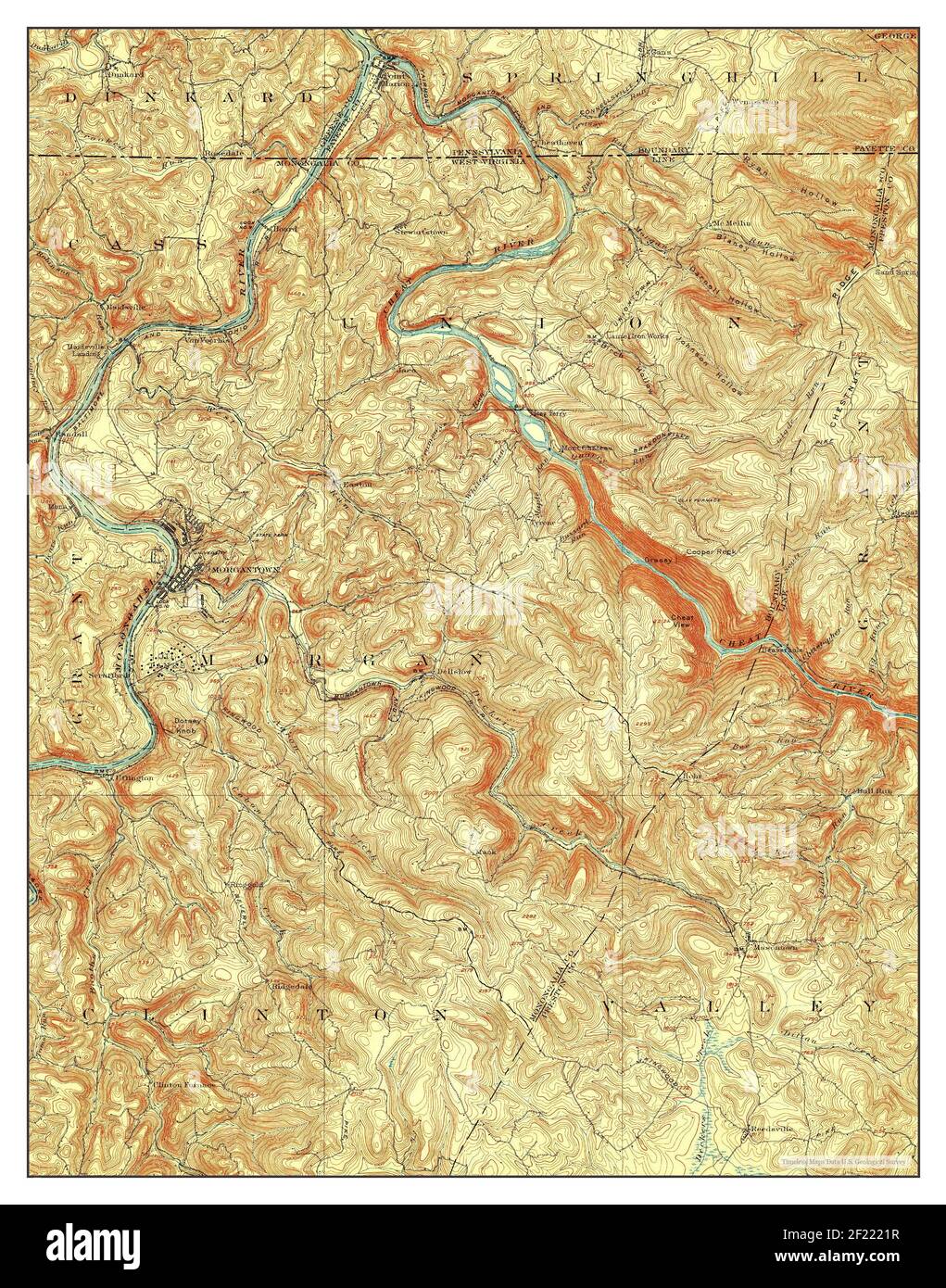 Morgantown, West Virginia, map 1902, 1:62500, United States of America ...