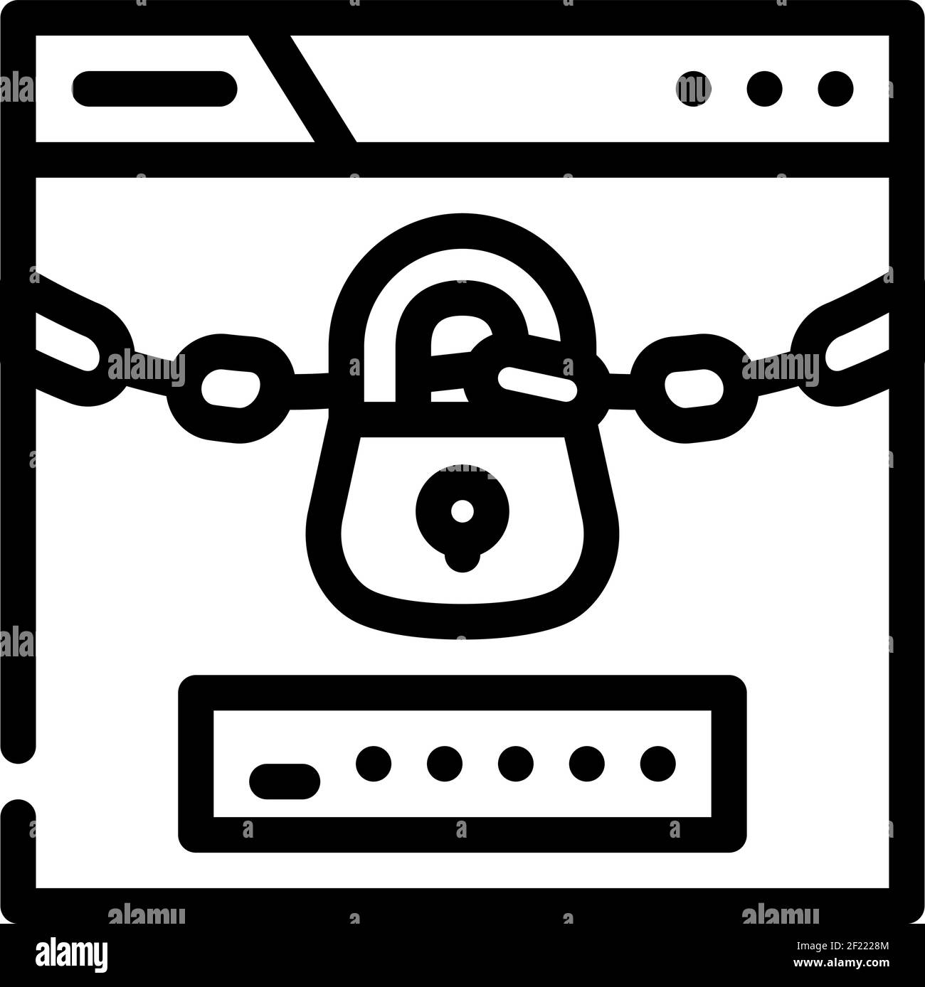 password lock line icon vector illustration line Stock Vector Image ...