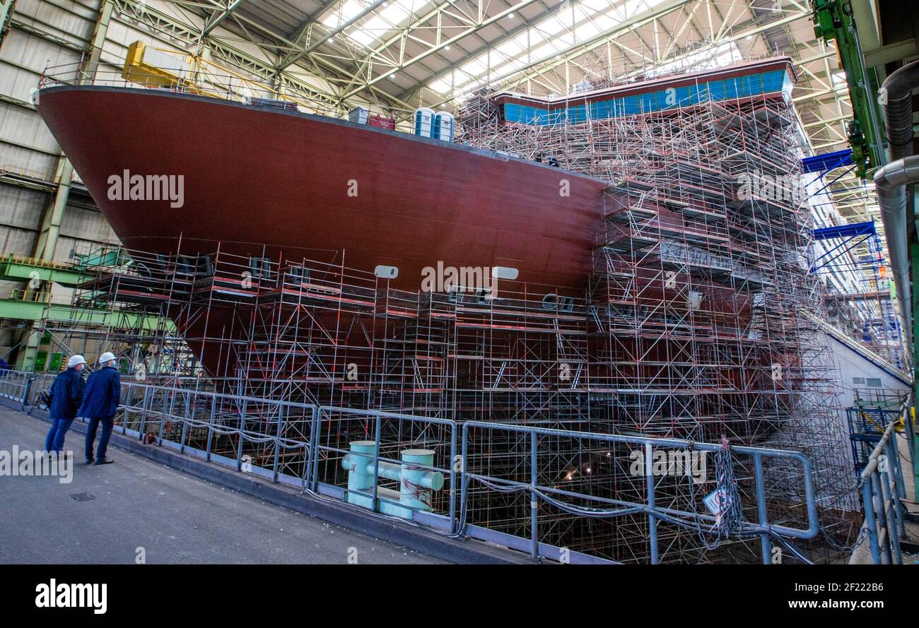 Wismar, Germany. 08th Mar, 2021. The first Global Class cruise ship ...