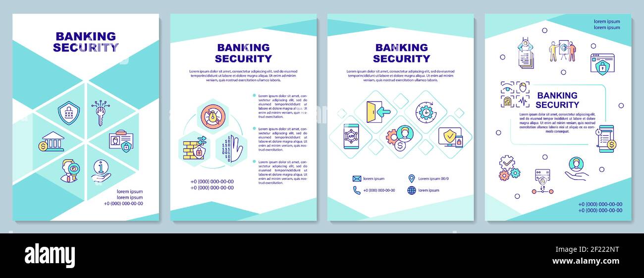 Banking security brochure template Stock Vector Image & Art - Alamy