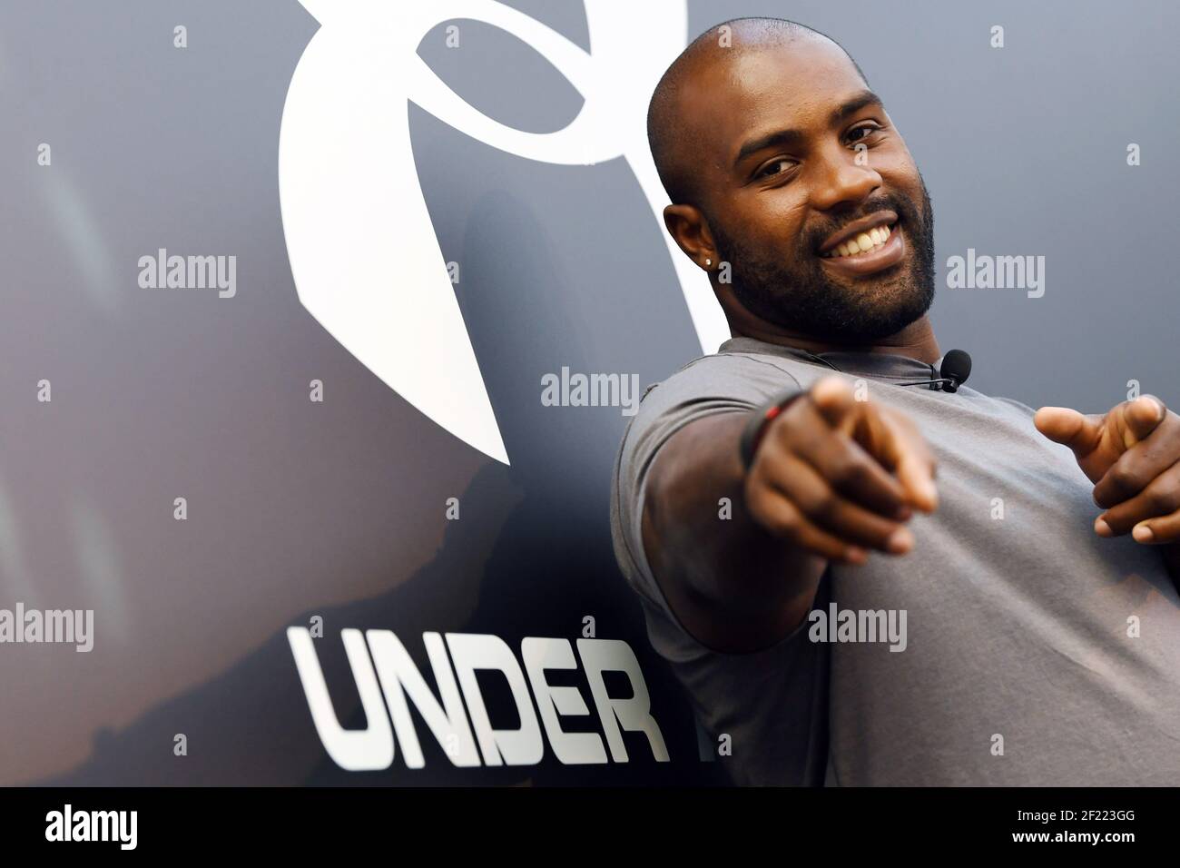 Teddy Riner during the launch of his new manufacturer Under Armour, in ...