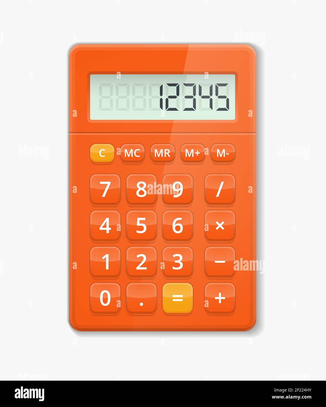 Vector realistic calculator. Button electronic, digit calculation ... Vector realistic calculator. Button electronic, digit calculation ...