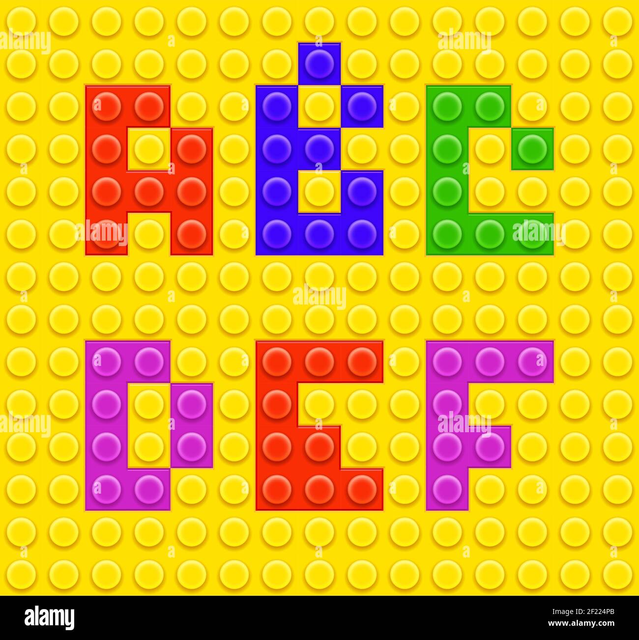 Vector Children lego brick toy alphabet, part 1. EPS10 opacity Stock ...