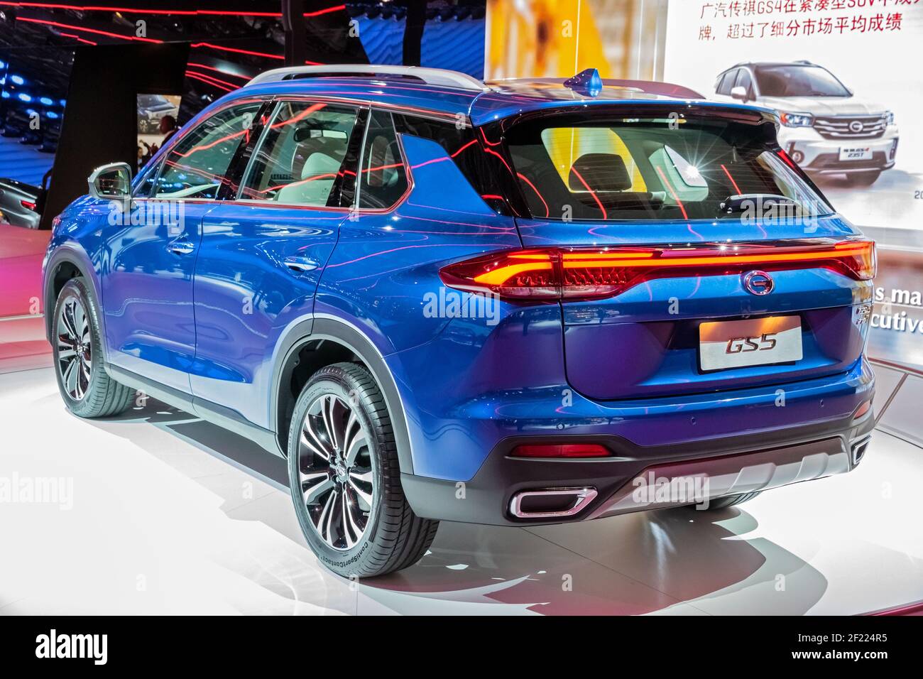 GAC Trumpchi GS5 Chinese compact crossover SUV car at the Paris Motor ...