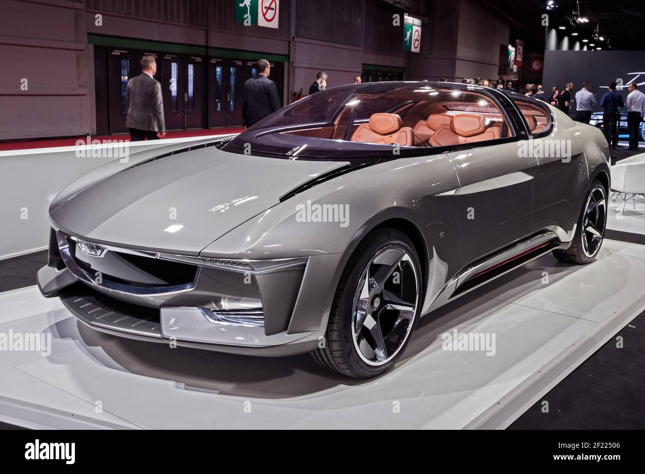 GFG Style Sibylla Concept electric car at the Paris Motor Show in Expo ...